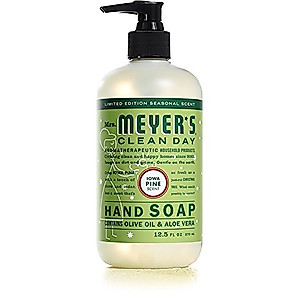 MRS. MEYER'S CLEAN DAY hand soap Scent Variety Pack, (Peppermint + Iowa Pine + Orange Clove)