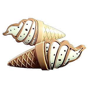 White Ice Cream Style Beach Towel Clips Jumbo Size for Beach Chair, Cruise Beach Patio, Pool Accessories for Chairs, Household Clip, Baby Stroller. by C&H Solutions