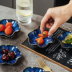 LiveHouse 4.3 Inch Vintage Style Kiln Glazed Small Ceramic Dipping Bowls Pinch Bowl Side Dishes for Soy Sauce Dessert Tomato, Set of 6