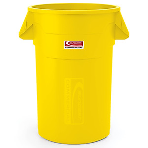 Suncast Commercial Products 55 Gallon Utility Trash Can, Blue, TCU55BL