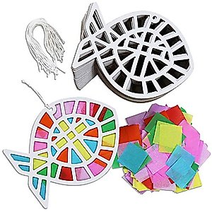 Kipp Brothers 24 Pack DIY Suncatcher Paper Crafts (Fish)