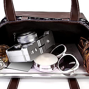 Black and White Stars Moon Tote Bags Large Leather canvas Purses and Handbags for Women Top Handle Shoulder Satchel Hobo Bags