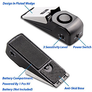 Door Stop Alarm Door Stopper Security System Doorstop Safety Tools with 120 dB Siren Great for Home Travel Apartment or Dorm (Pack of 2)