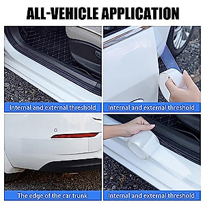 Dewkou Pack-1 Car Door Edge Guard Sill Protector, 2.75In x 32.8Ft Car Threshold Strip Door Anti-Collision Strip, Universal Car Door Sill Protection (Transparent)