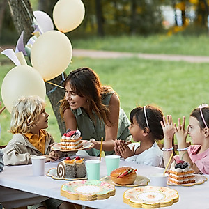 Maxcheck 72 Pcs Floral Paper Plates Flower Plates with Gold Rim Disposable Plates for Tea Party Decorations Birthday Baby Shower Wedding Bridal Supplies (6 Inch)