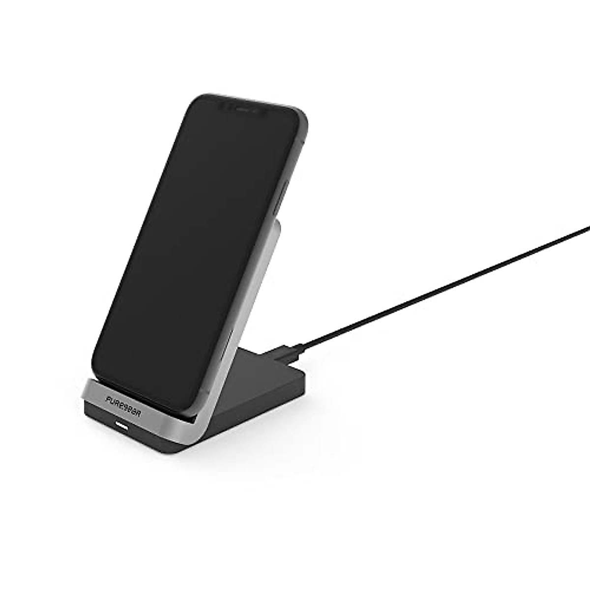 PureGear 10W Fast Wireless Charging Pad with Kickstand, Qi-Certified Wireless Charging Stand for iPhone 11, 11 Pro, 11 Pro Max, SE,Xs Max, XR,XS, Galaxy S22, S21,S20,S10,S9 & More Qi Enable Devices