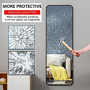 Ecentaur Full Length Mirror Hanging Wall Mirror Standing Floor Body Mirror Long Large Size for Bedroom Living Room