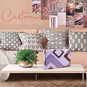 East Coast Mart Wall Collage Kit - 50 Pcs, 4x6 Inches, Photo Collage kit for Wall Aesthetic, Dorm Photo Display, Rose Gold Room Décor Aesthetic for Teen Girls