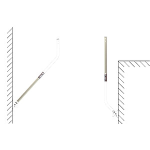 Extension Pole (1" Diameter, 16 3/4" Arm Length) Silver