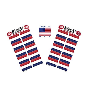 Made in The USA! 2 Packs of Flag-It Netherlands Flag Stickers, 100 Dutch Sticker Decals