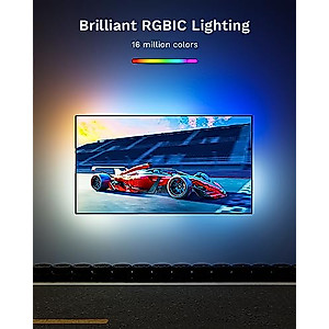 Lytmi TV LED Backlight with HDMI 2.0 Sync Stick Immersive RGBIC Backlight for 56-75 inch TVs Plug and Play Cuttable TV Light Strips Sync TV Lights for Games Music Movies