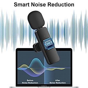 BZXZB Wireless Microphone for Camera/Computer/Laptop/MacBook/Phone, Professional Lavalier Lapel Mic for Video Recording, YouTube, Vlog, Tiktok, Interview