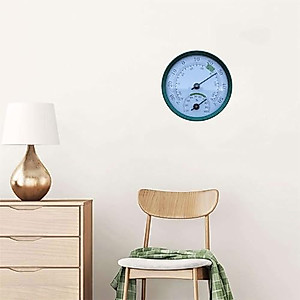 YUELER 57mm Gold Aluminum Thermohygrometer Accurate Temperature and Humidity for Indoor and Outdoor Use