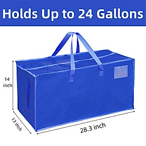 Eorbow 8 Pack Moving Bag, 91L Heavy Duty Extra Large Storage Tote, Foldable Packing Bags with Zipper and Carrying Handles, College Dorm Essentials Tool Bag for Space Saving, Traveling, Camping