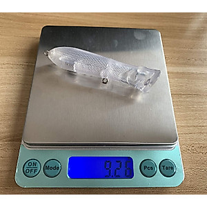 10 pcs ABS Unpainted Popper Bait Fishing Hard Lure Body crankbait 82mm 9.26g Blank Lures 8183# Free Eye