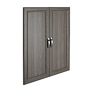 ClosetMaid SuiteSymphony Wood Closet Door Set Pair, Add On Accessory, Shaker Style, for Storage Clothes, for 25 in. Units, Graphite Grey/Satin Nickel