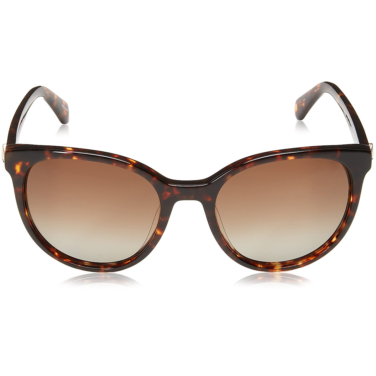 Kate Spade New York Women's Melanie/S Oval Sunglasses, Dark Havana/Polarized Brown Gradient, 52mm, 19mm