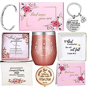 Christian Gifts for Women, Inspirational Birthday Gift Set for Women, Spiritual Religious Catholic Gifts Basket for Women Faith, Mom, Girl, Best Friend, Sister, Boss, Unique Encouragement Gift