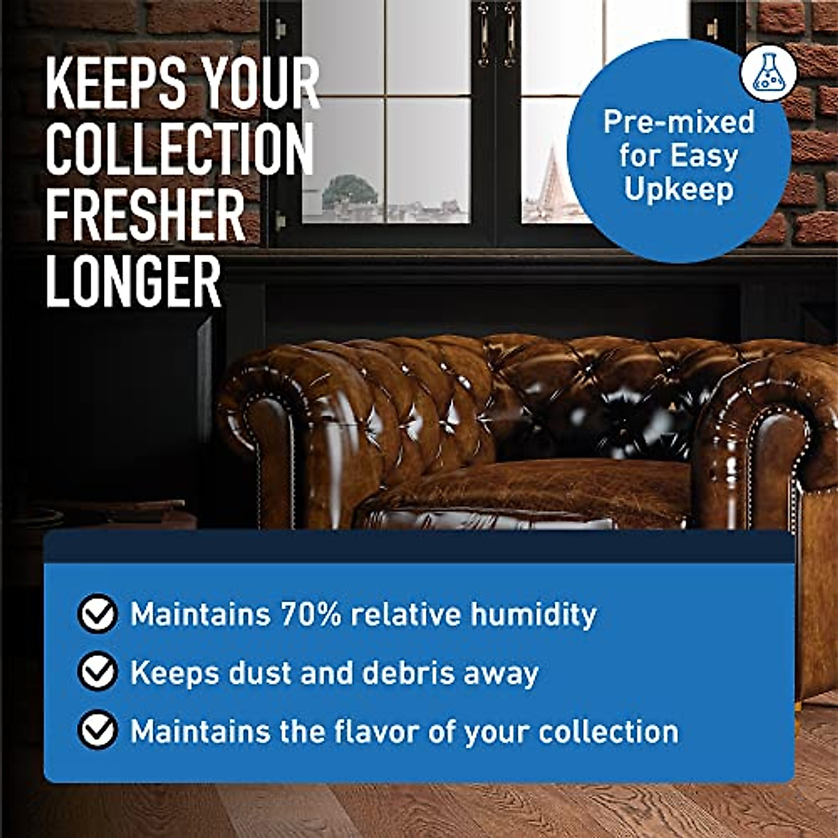 Humidor Solution, Propylene Glycol for cigar humidifiers, 2 Pack 16oz Humidor Accessories by Essential Values…