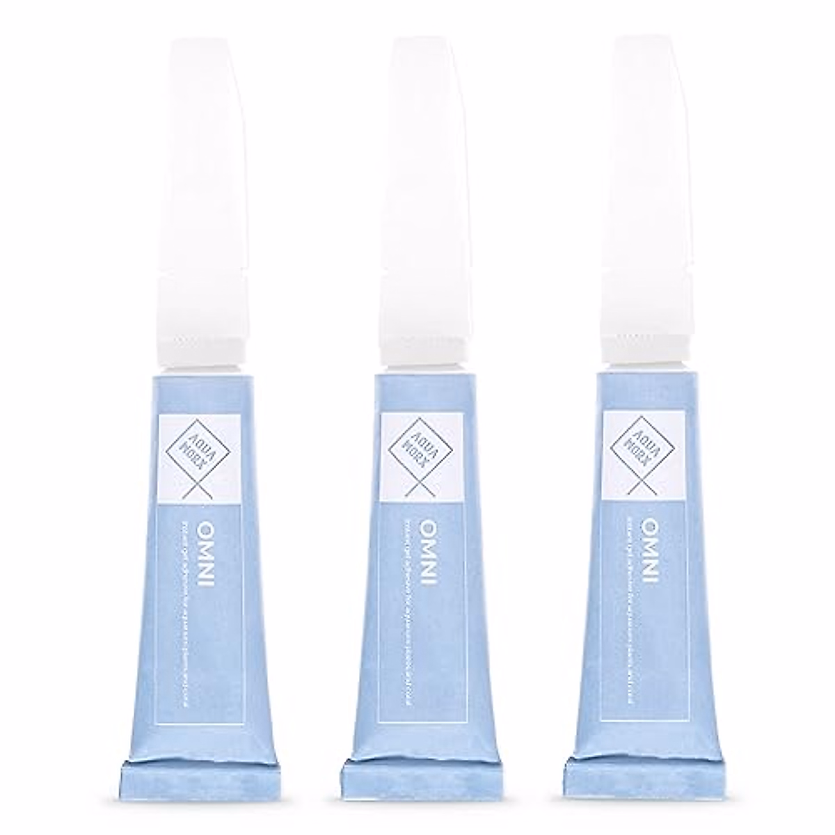 Aqua Worx Omni Aquarium Glue for Aquatic Plants,Coral, Rocks - Safe for Aquariums, Reef Tanks, Non-Toxic Quick Dry (3 Pack)