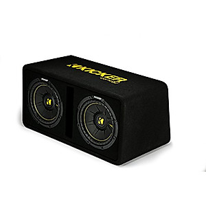 Kicker 44DCWC102 Dual CompC 10" Subwoofers in Vented Enclosure, 2-Ohm