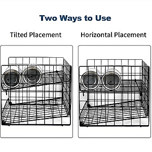 JKsmart 4-Tier Stackable Can Rack Organizer for Pantry, Adjustable Can Dispenser Holds Up to 62 Cans, Can Storage Holder for Various Ounces of Canned Food Soda Drinks, Black