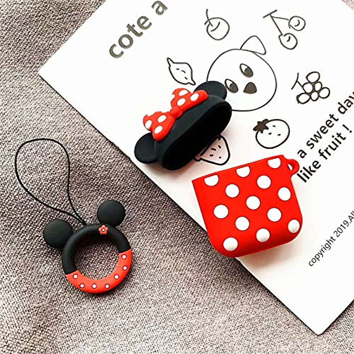 Besoar Dots for Airpod 1/2 Case, Cartoon Cute Fashion Cool Silicone Design Character Cover for Airpods, Unique Stylish Kawaii Funny Fun Protective Shell Girls Women Girly Cases Air Pods 2&1