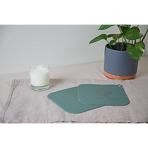 Sink and Bathtub Drain Cover - Bathroom Accessories | Multipurpose Silicone Mat | Silicone Drain Protector | Utility or Kitchen Drains, Set of 2 (Dusty Pink)