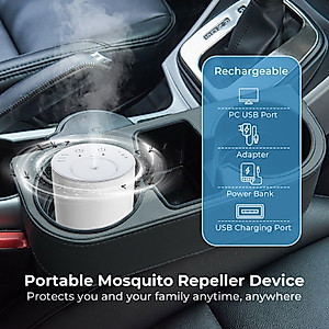 X-PEST Portable Mosquito Repeller Device Outdoor Insect Repellent Effective Mosquito Protection Indoor Natural Ingredients Rechargeable USB Essential Oil Waterless Diffuser 40ft Protection 2 Refills