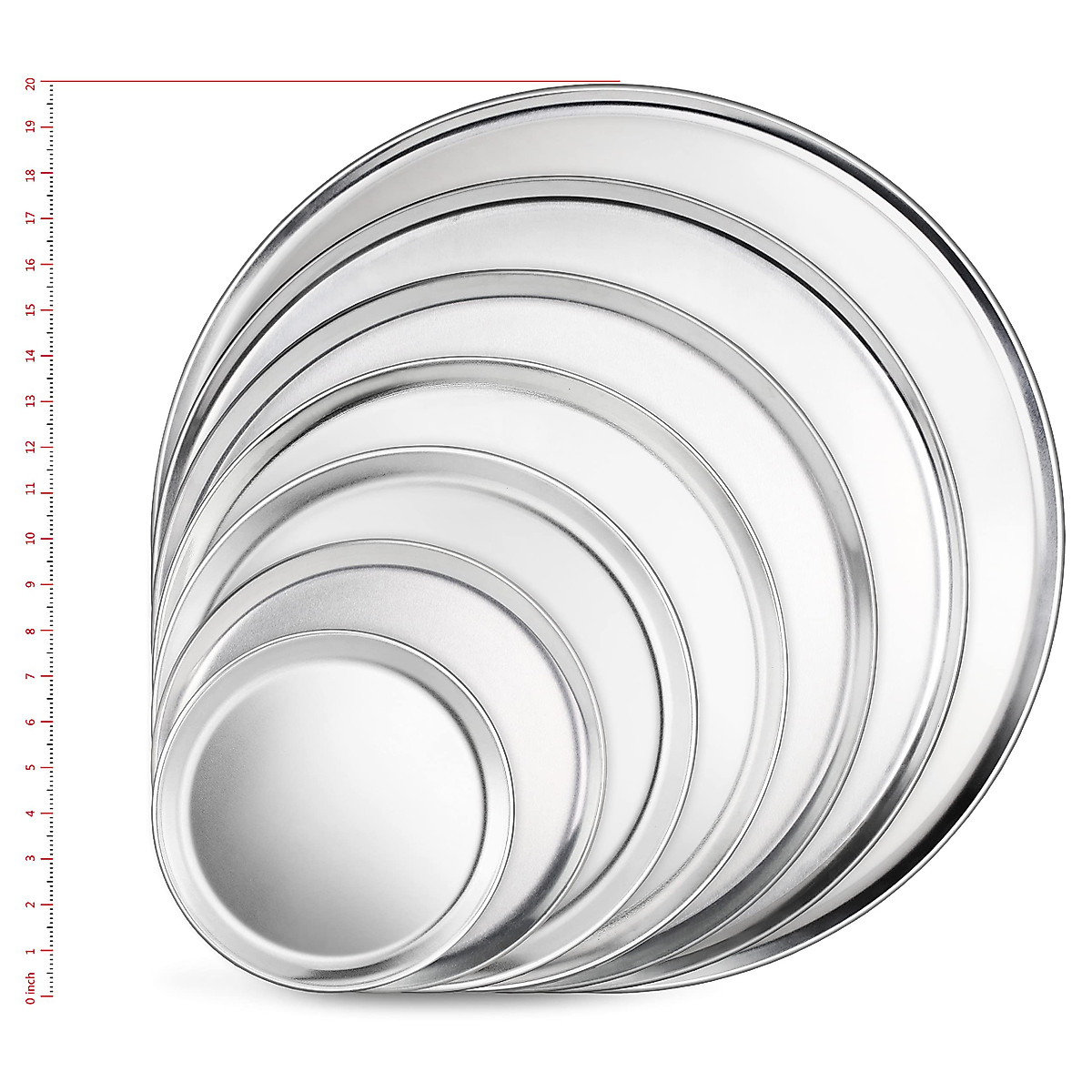 New Star Foodservice | Commercial Aluminum Pizza Tray Pizza Pan Coupe Style (Silver, 14-Inch)