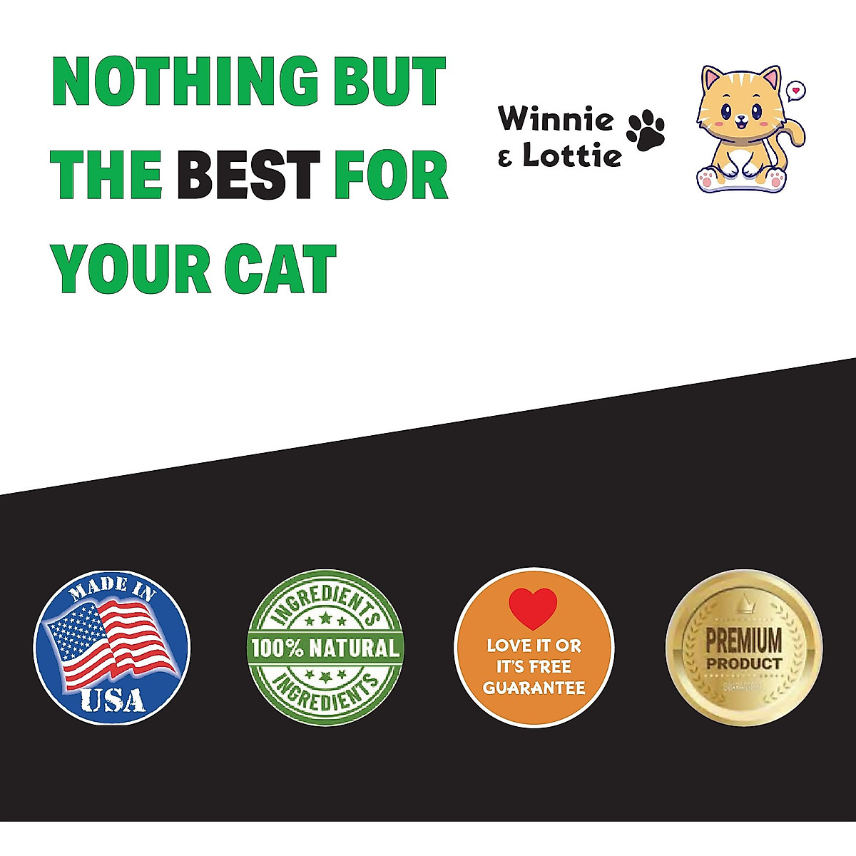 Winnie & Lottie Natural Antibiotics for Cats | Cat Antibiotics | Cat Antibiotic | Pet Antibiotics | Cat Immune Support | Antibiotic for Cats | Cat Multivitamin | Cat UTI Antibiotics | 1 fl oz