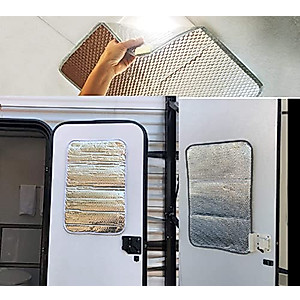 ZRNIDIYR RV Door Window Shade RV Skylight Cover, DIY RV Window Insulation RV Skylight Shade Bubble Reflective Shield for Car RV 59in x 118in