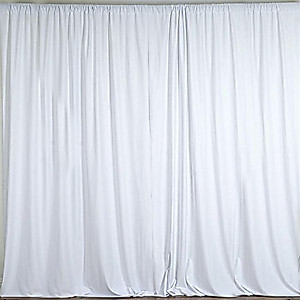 Set Of 2 Satin Curtain Panel Backdrops With Rod Pockets - 5FTx8FT (Royal Blue)