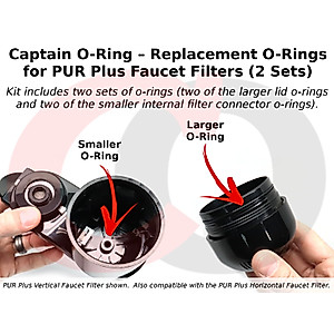 Captain O-Ring – Replacement O-Rings for PUR Plus Sink Faucet Filters (2 Sets)