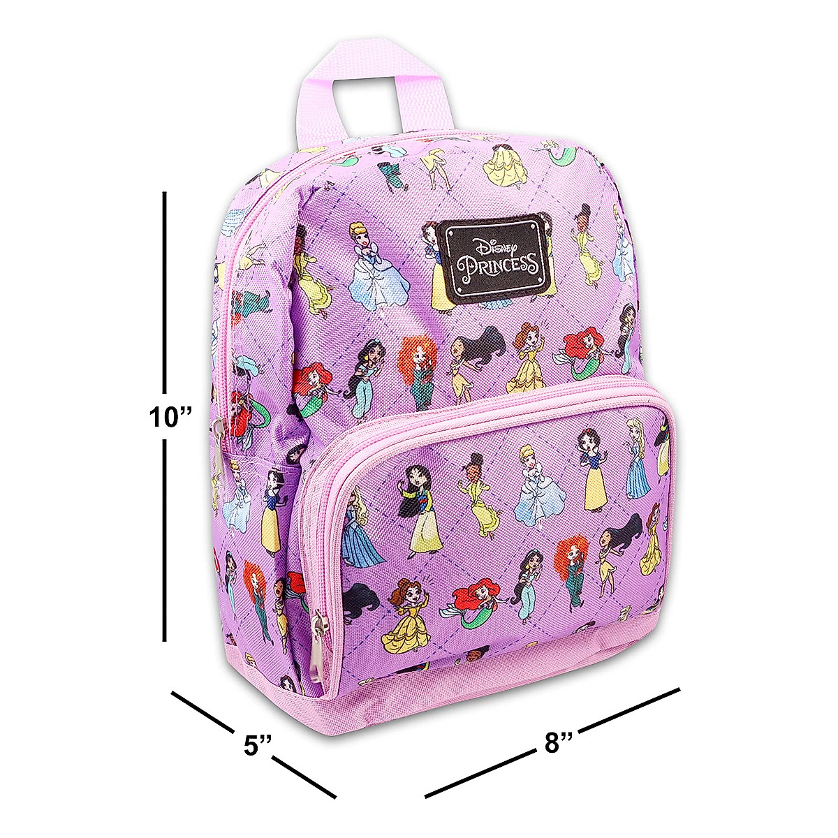 Fast Forward New York Disney Princess Mini Backpack for Women -- Canvas Disney Princess Backpack Purse Shoulder Bag for Adults, Teens Disney Princess Princess Mini Backpack
