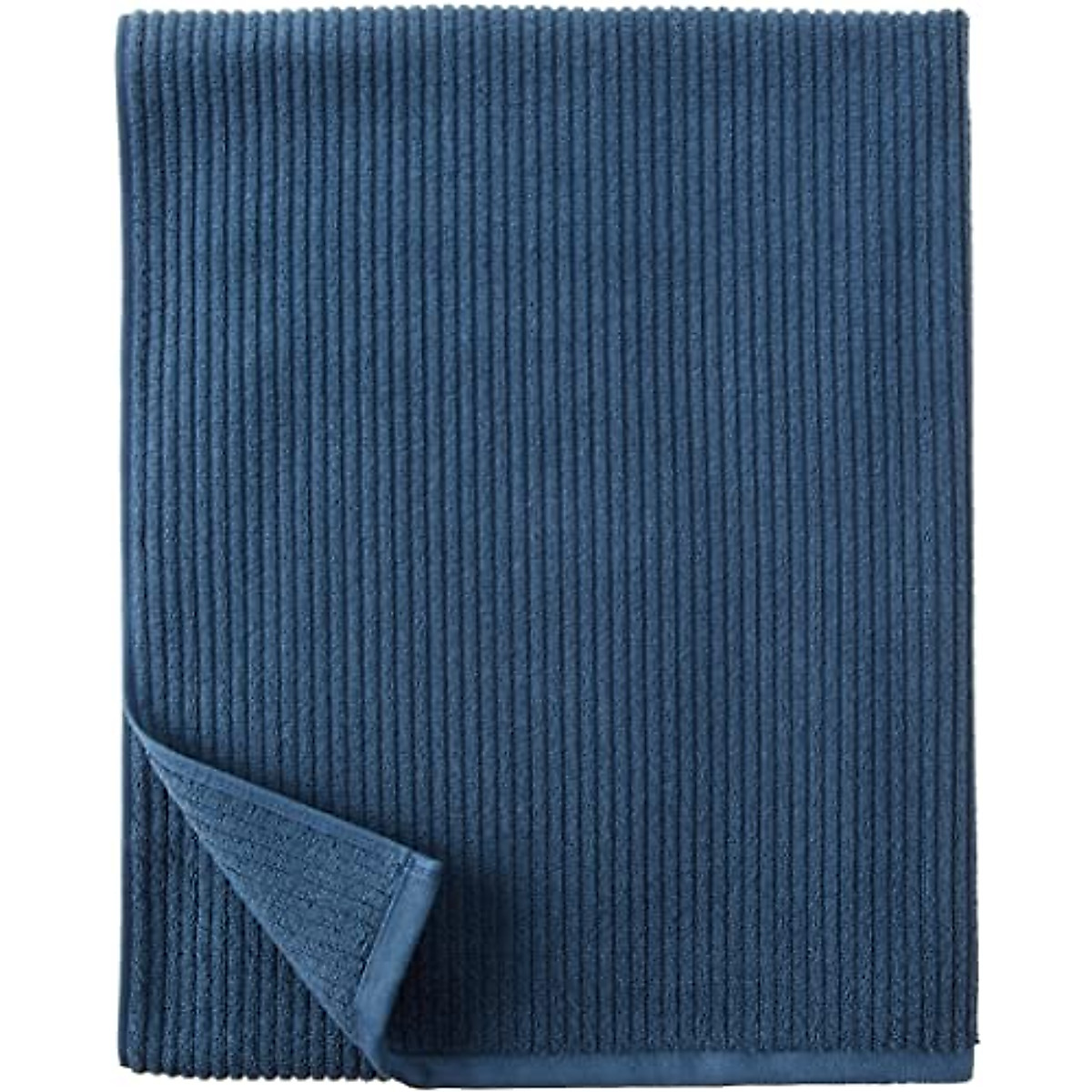 Amazon Aware 100% Organic Cotton Ribbed Bath Towels - 6-Piece Set, Navy