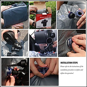 FBSPORT Bed Car Mattress Camping for Sleeping Travel Inflatable Air Universal SUV Extended Couch with Two Pillows