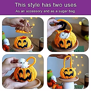 Blyrbnom Crochet Kit Beginners for Adults,Crochet Animals Kits with Step-by-Step Video Tutorials for Kids,Crochet Starter Kit for Beginners,DIY Knitting Supplies (Pumpkin Elf)