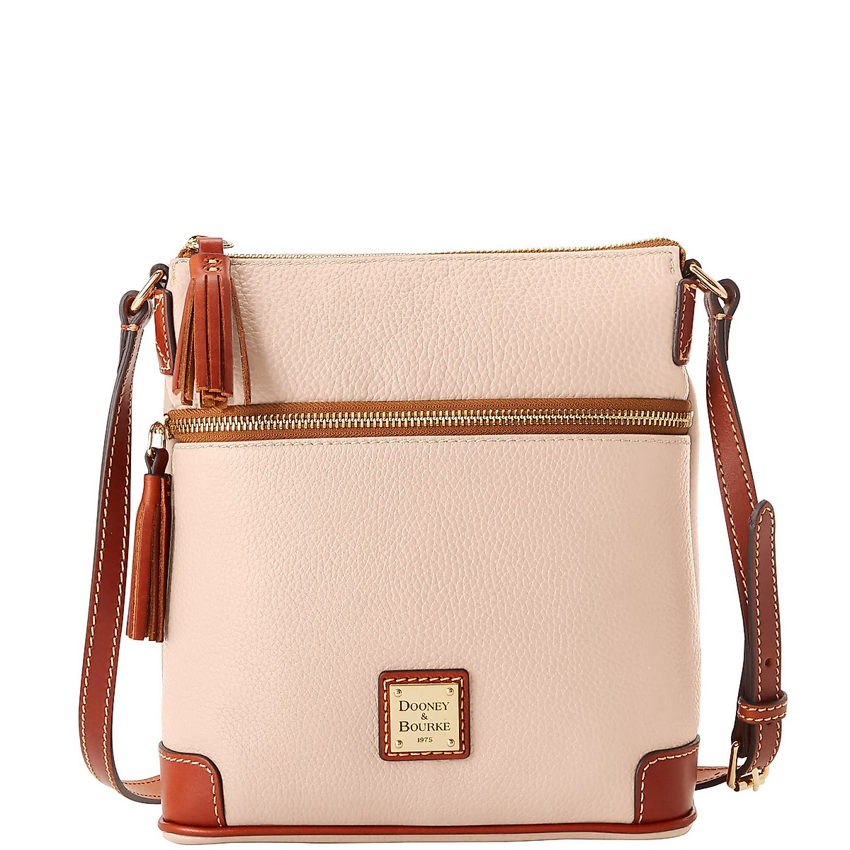 Dooney & Bourke Handbag, Pebble Grain Small Tassel Crossbody - Blush