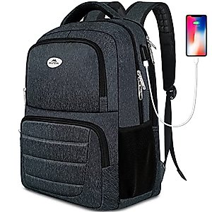 MATEIN Lightweight Backpack for Travel, Anti Theft 15.6 inch Laptop Backpack with Soft Padded Straps, Business Computer Bag with USB Charging Port Water Resistant College School Bookbag for Men Women
