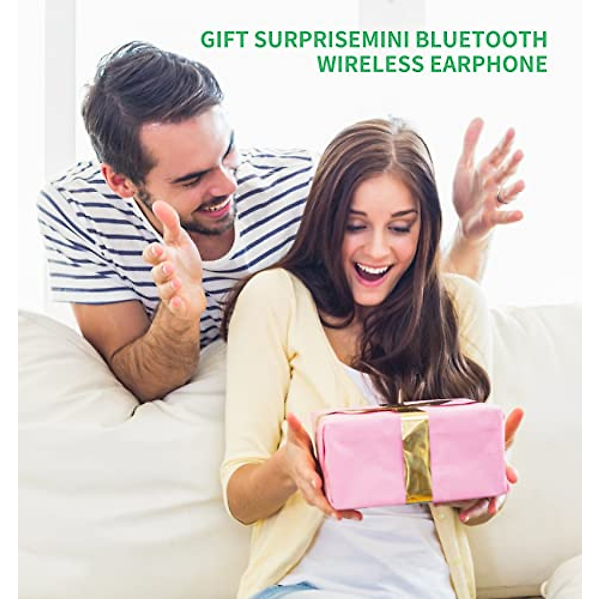 Tikgram True Wireless Earbuds - TWS Headphones - Earbuds with Charging Case - Microphone - Miniature Small Headphones for Sports Work, Study, Travel, at School