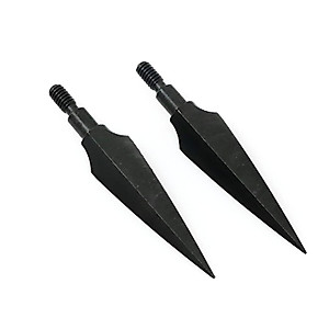 heyous 6pcs Traditional Hunting Arrow Head 100 Grain Archery Screw-in Broad Heads Archery Arrowheads for Recurve Bow or Compound Bow