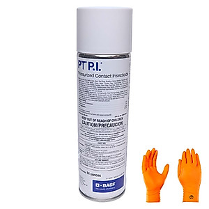 BASf PT P.I. Pressurized Contact Insecticide - Fast-Acting Solution for Crawling and Flying Insects, with USA Supply Gloves