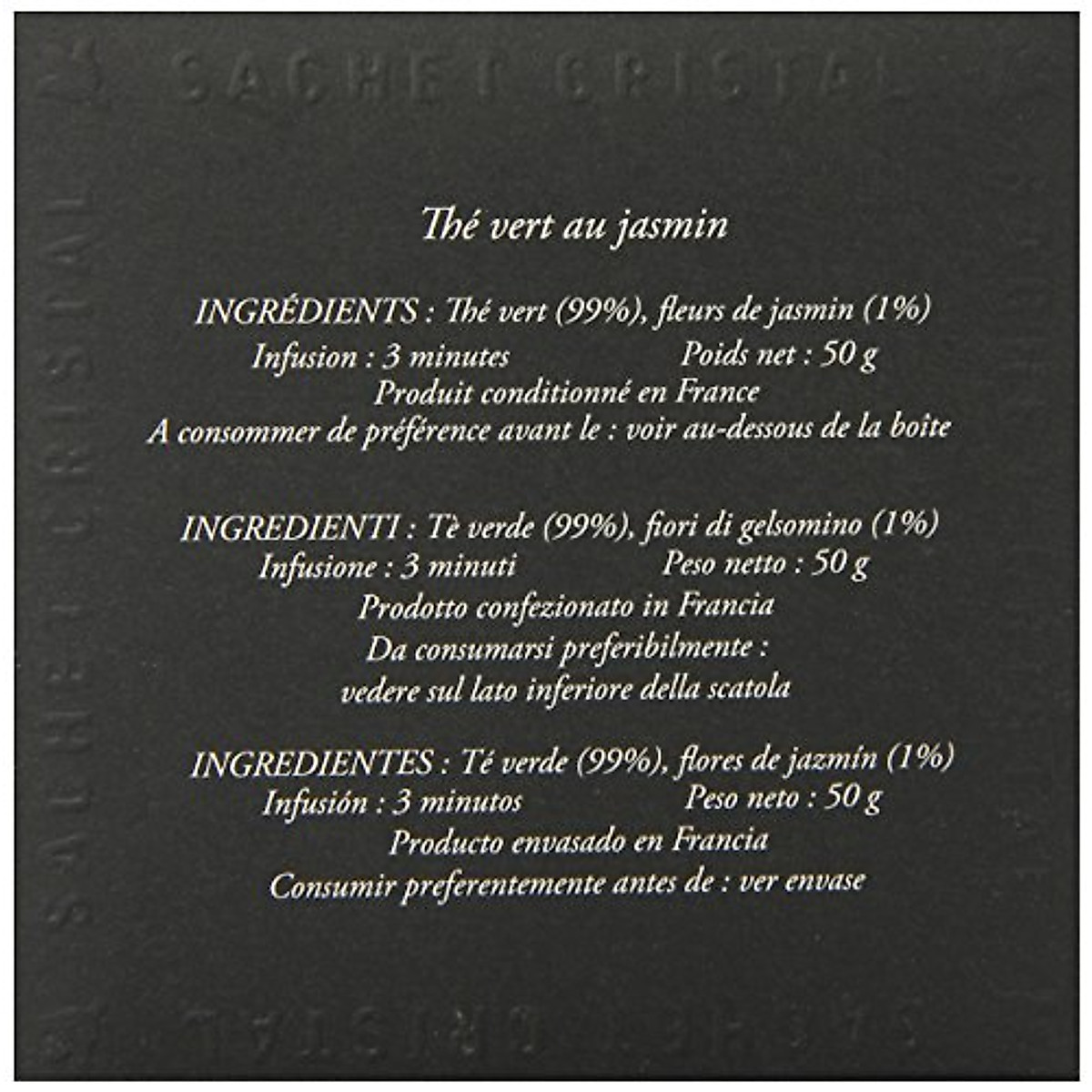 Dammann Freres Sachets, Vert Au Jasmin Tea Bags, Premium Gourmet French Jasmine Green Tea, 25 Count (Single Pack)