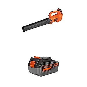 BLACK+DECKER 20V MAX Leaf Blower with Extra Lithium Battery 3.0 Amp Hour (BCBL700D1 & LB2X3020-OPE)