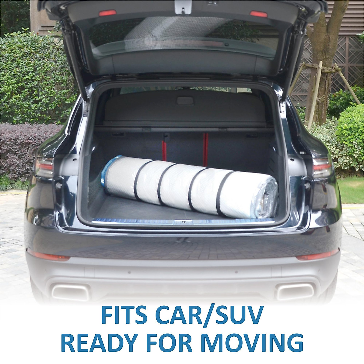 Queen/Full/Full-XL Foam Mattress Vacuum Bag with Blue Zipper, Mattress Storage Bag