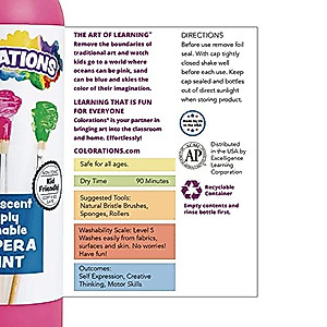 Colorations unisex child Tempera art paints, Assorted Set, 8 Fl Oz Pack of 6 US