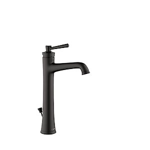 hansgrohe Joleena Transitional 1-Handle 1 13-inch Tall Bathroom Sink Faucet in Matte Black, 04772670