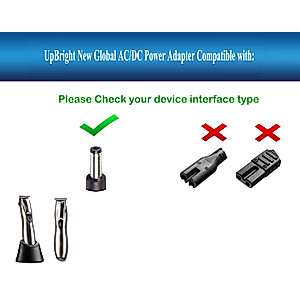 UpBright 4.9V AC/DC Adapter Compatible with Andis D-8 D8 Slimline Pro Hair & Beard Trimmer 72169 72174 32400 32475 32680 32490 32485 32445 32690 33785 32810 Lithium-Ion Battery 5V Power Cord Charger