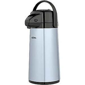 Thermos Glass Vacuum Insulated Pump Pot, 2 quart, Metallic Gray